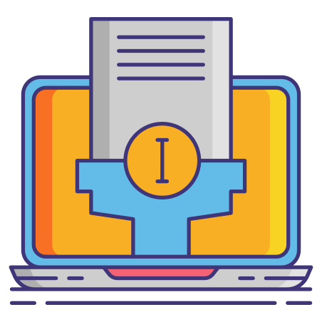 Information Management icon in Flaticons Lineal Color Style