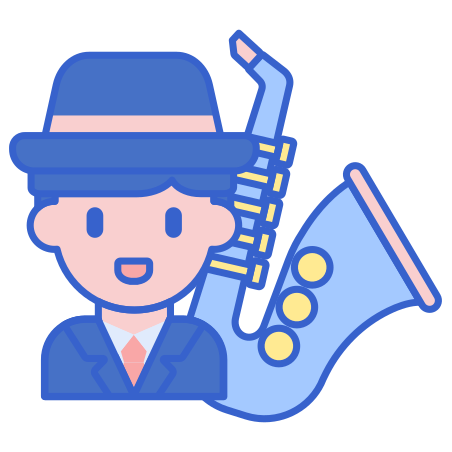 Jazz icon in Flaticons Lineal Color Style