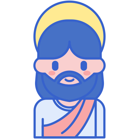 Jesus icon in Flaticons Lineal Color Style