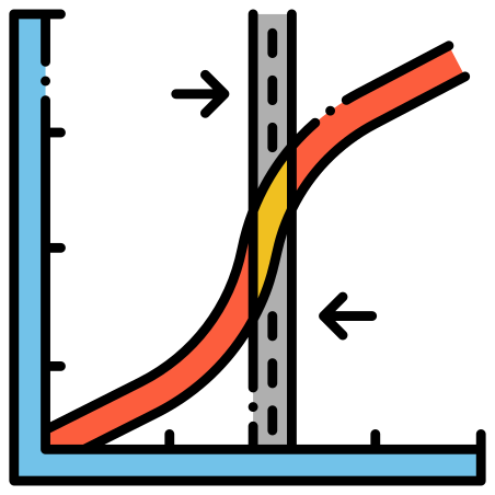 Logistic Regression icon in Flaticons Lineal Color Style