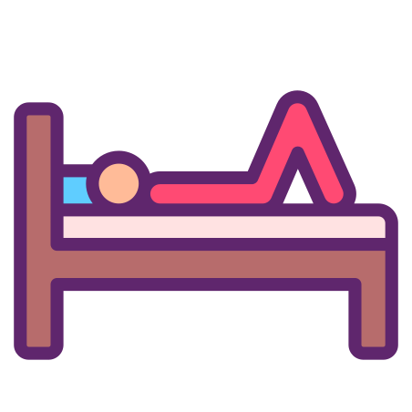 Lying Down icon in Flaticons Lineal Color Style