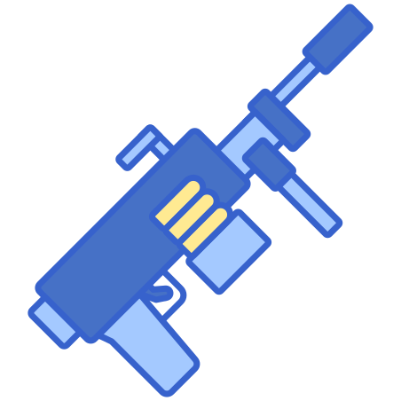 Machine Gun icon in Flaticons Lineal Color Style