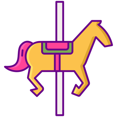 Merry Go Round icon in Flaticons Lineal Color Style