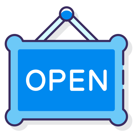 Open Sign icon in Flaticons Lineal Color Style