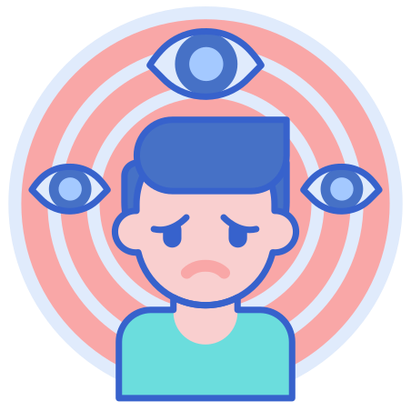 Paranoia icon in Flaticons Lineal Color Style