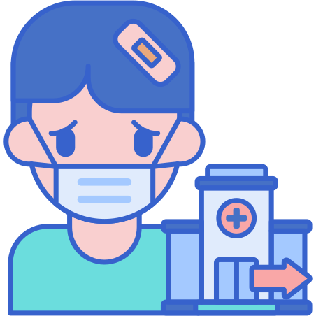 Patient icon in Flaticons Lineal Color Style