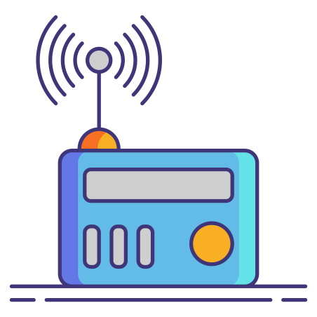 Radio Waves icon in Flaticons Lineal Color Style