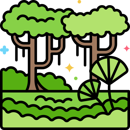 Rainforest icon in Flaticons Lineal Color Style
