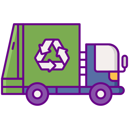 Recycling Truck icon in Flaticons Lineal Color Style