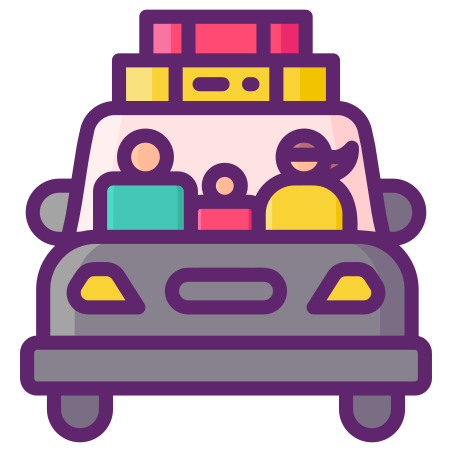 Road Trip icon in Flaticons Lineal Color Style
