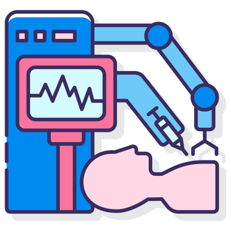 Robotic Surgery icon in Flaticons Lineal Color Style