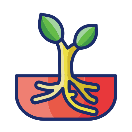 Root icon in Flaticons Lineal Color Style