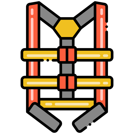Safety Harness icon in Flaticons Lineal Color Style