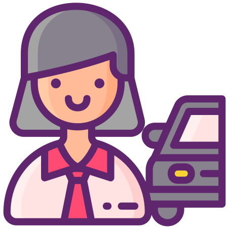 Saleswoman icon in Flaticons Lineal Color Style