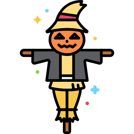 Scarecrow icon in Flaticons Lineal Color Style