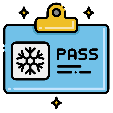 Ski Pass icon in Flaticons Lineal Color Style