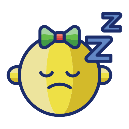 Sleeping Baby icon in Flaticons Lineal Color Style