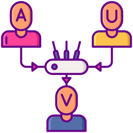 Spoofing icon in Flaticons Lineal Color Style