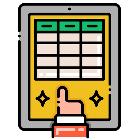 Spreadsheet icon in Flaticons Lineal Color Style