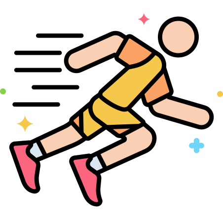 Sprinter icon in Flaticons Lineal Color Style