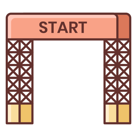 Start Line icon in Flaticons Lineal Color Style