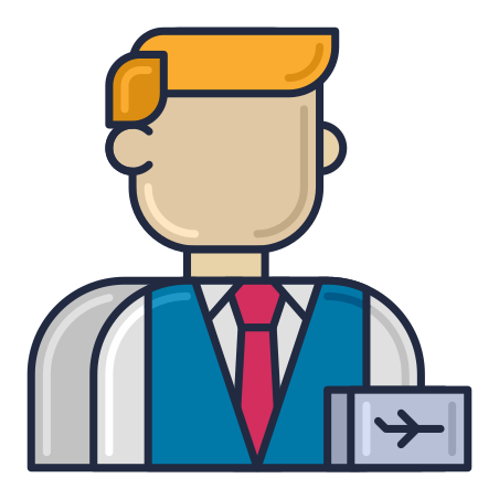Steward icon in Flaticons Lineal Color Style