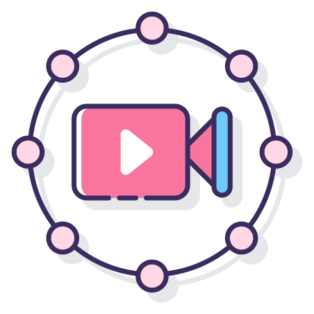 Streaming icon in Flaticons Lineal Color Style