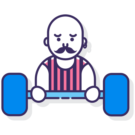 Strongman icon in Flaticons Lineal Color Style