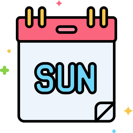 Sunday icon in Flaticons Lineal Color Style