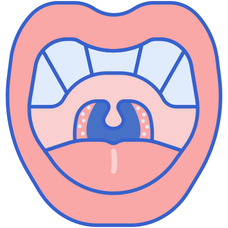 Tonsils icon in Flaticons Lineal Color Style