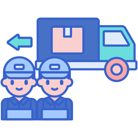 Unloading icon in Flaticons Lineal Color Style