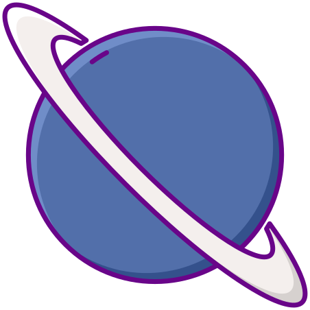 Uranus icon in Flaticons Lineal Color Style