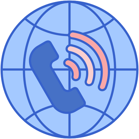 Voip icon in Flaticons Lineal Color Style