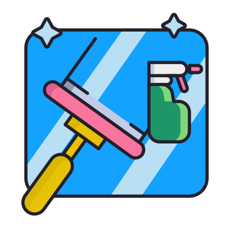 Window Cleaner icon in Flaticons Lineal Color Style
