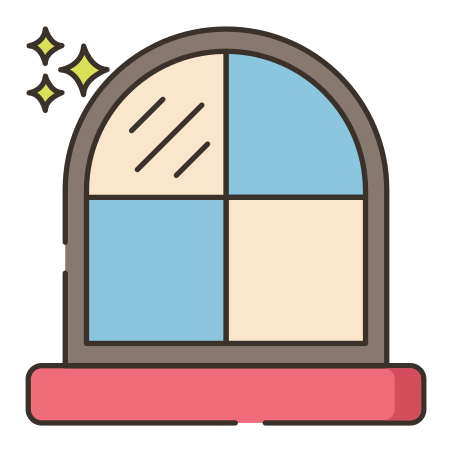 Window Frame icon in Flaticons Lineal Color Style