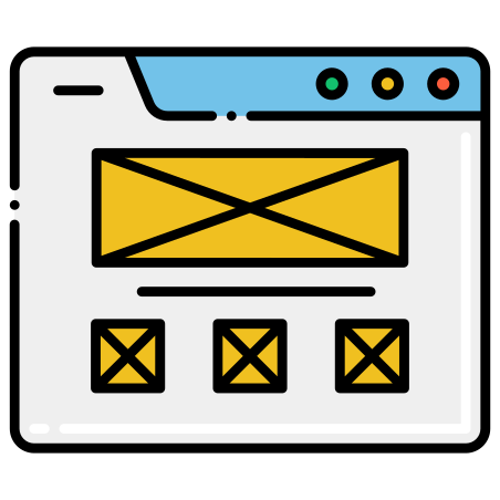 Wireframes icon in Flaticons Lineal Color Style