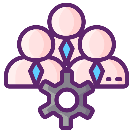 Workforce icon in Flaticons Lineal Color Style
