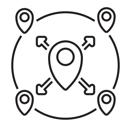 Destinations icon in Flaticons Lineal Style
