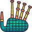 Bagpipes icon in Goofy Color Style