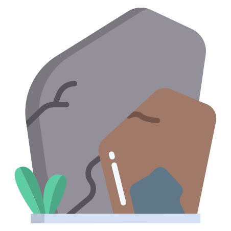 Rock icon in Icongeek26 Flat Style