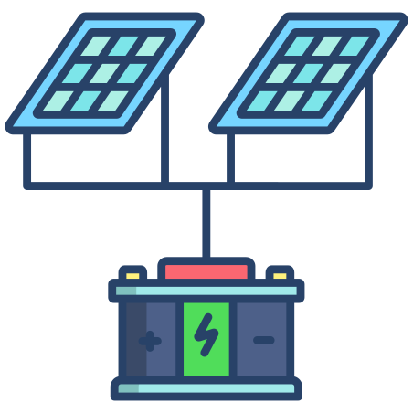 Solar-Battery Charger icon in Icongeek26 Linear Colour Style