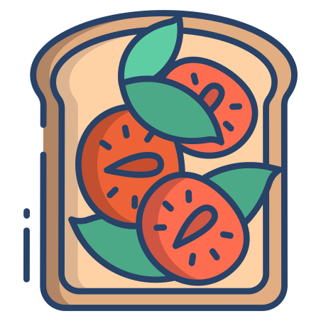 Toast icon in Icongeek26 Linear Colour Style