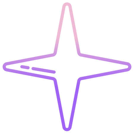 4 Point Star icon in Icongeek26 Outline Gradient Style