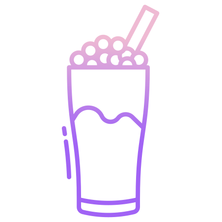 Bubble Tea icon in Icongeek26 Outline Gradient Style