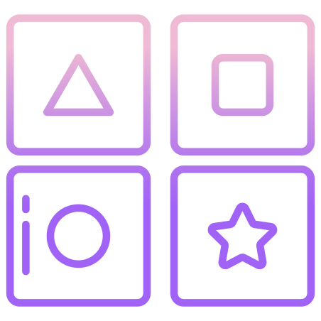 Memory Game icon in Icongeek26 Outline Gradient Style