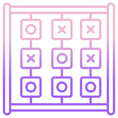 Tic Tac Toe icon in Icongeek26 Outline Gradient Style