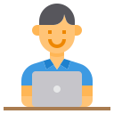 Employee icons in All style for graphic & UI design