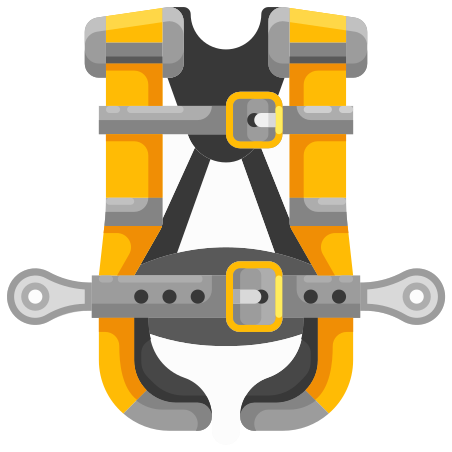 Safety Harness icon in Justicon Flat Style