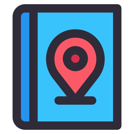 Guide Book icon in kmg design Outline Color Style