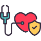medical check up icon in kmg design Outline Color Style